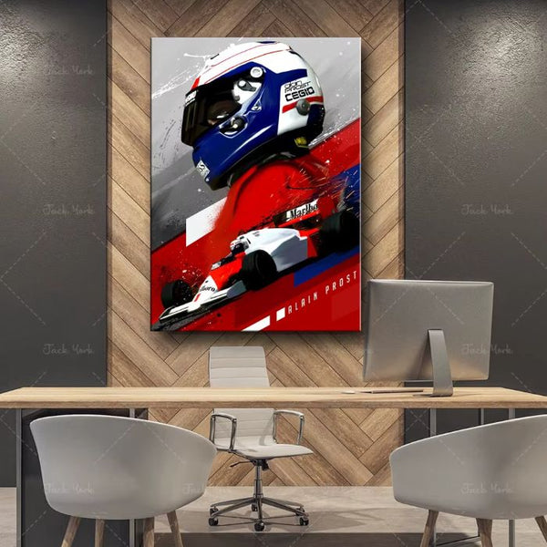 Poster Alain Prost champion du monde 1986 - Fineartsfrance
