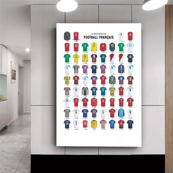 Poster the pantheon of French football - Fineartsfrance