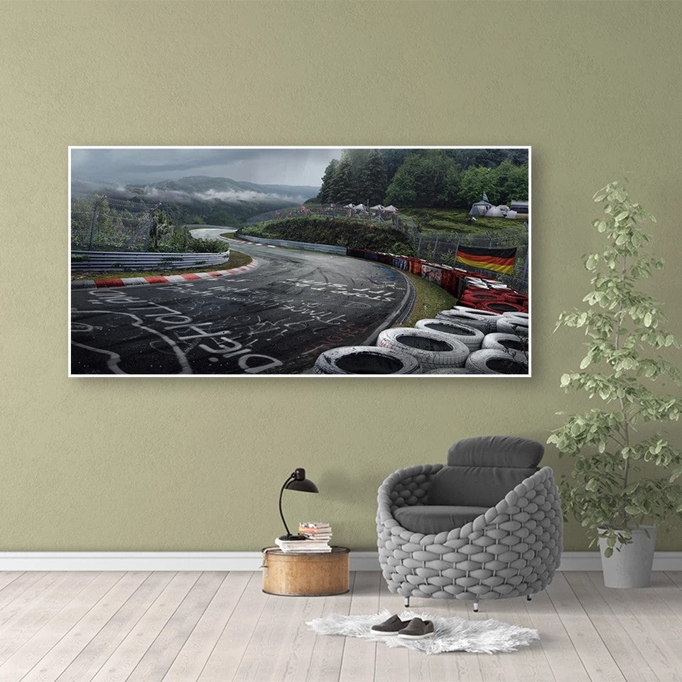 Poster of the Nurburgring circuit - Fineartsfrance