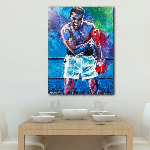 Poster boxeur Mohamed Ali la rage de vaincre - Fineartsfrance
